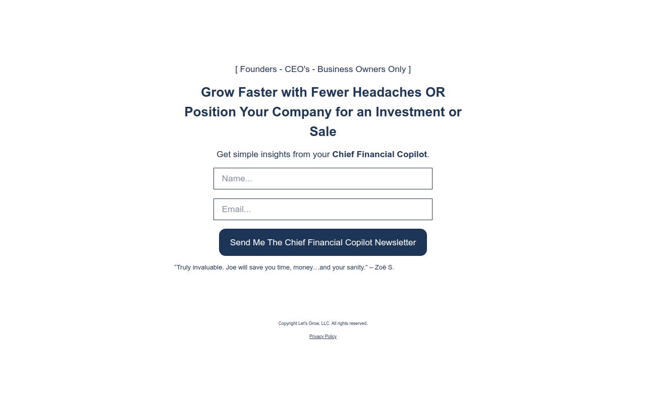 Chief Financial Copilot